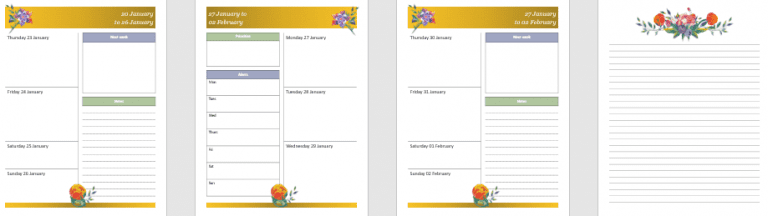 2020 Weekly Planner Templates - Createful Journals Your Creative ...