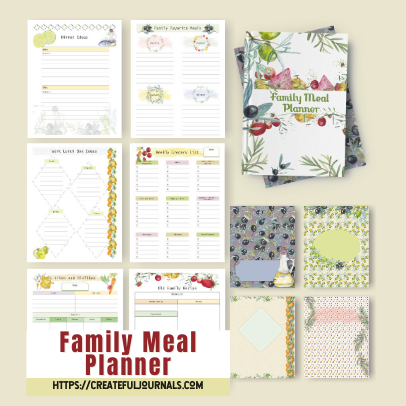 Family Meal Planner - Createful Journals Your Creative Inspiration