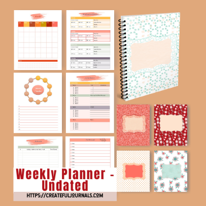 Weekly Planner – Undated - Createful Journals Your Creative Inspiration