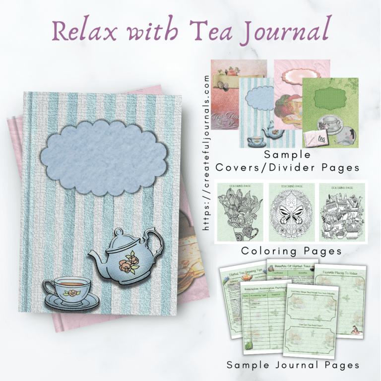 Relax with Tea Journal - Createful Journals Your Creative Inspiration
