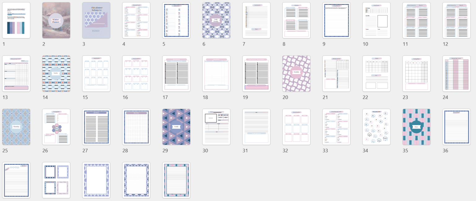 Winter Solstice Planner Pack - Createful Journals Your Creative Inspiration