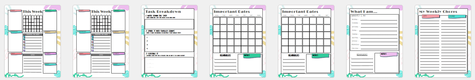 ADHD Templates in Canva and Powerpoint - Createful Journals Your ...