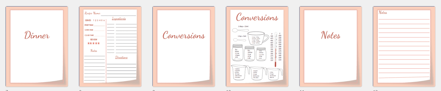 Recipe Planner Templates - Createful Journals Your Creative Inspiration