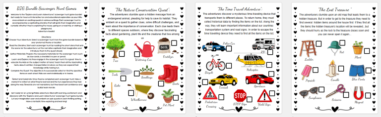 Scavenger Hunt Bundle - Createful Journals Your Creative Inspiration