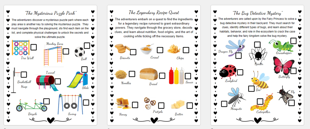 Customary Scavenger Hunt PRINTABLE BUNDLE Includes ONLY printable sets ...
