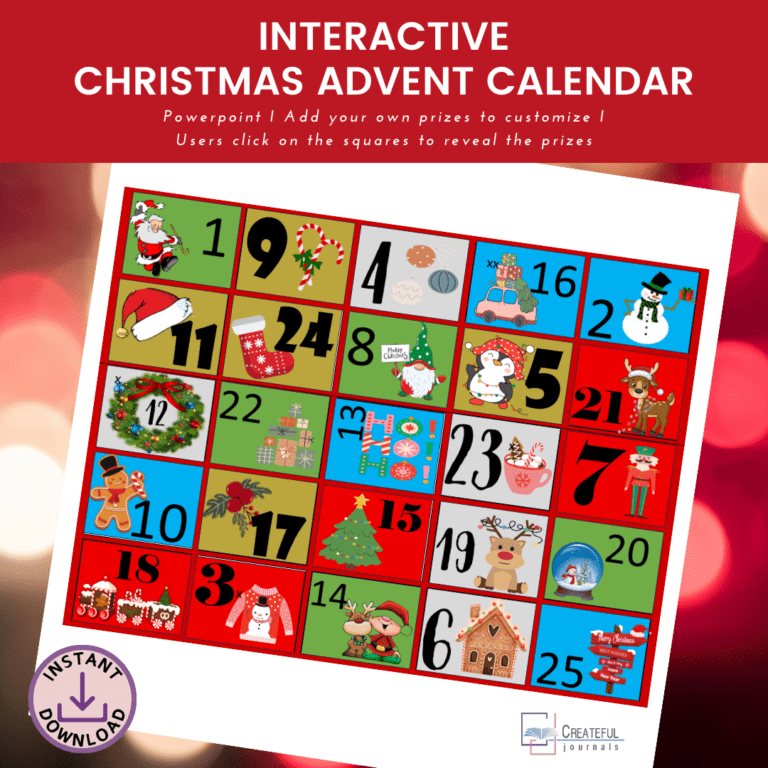 Interactive Christmas Advent Calendar - Createful Journals Your ...
