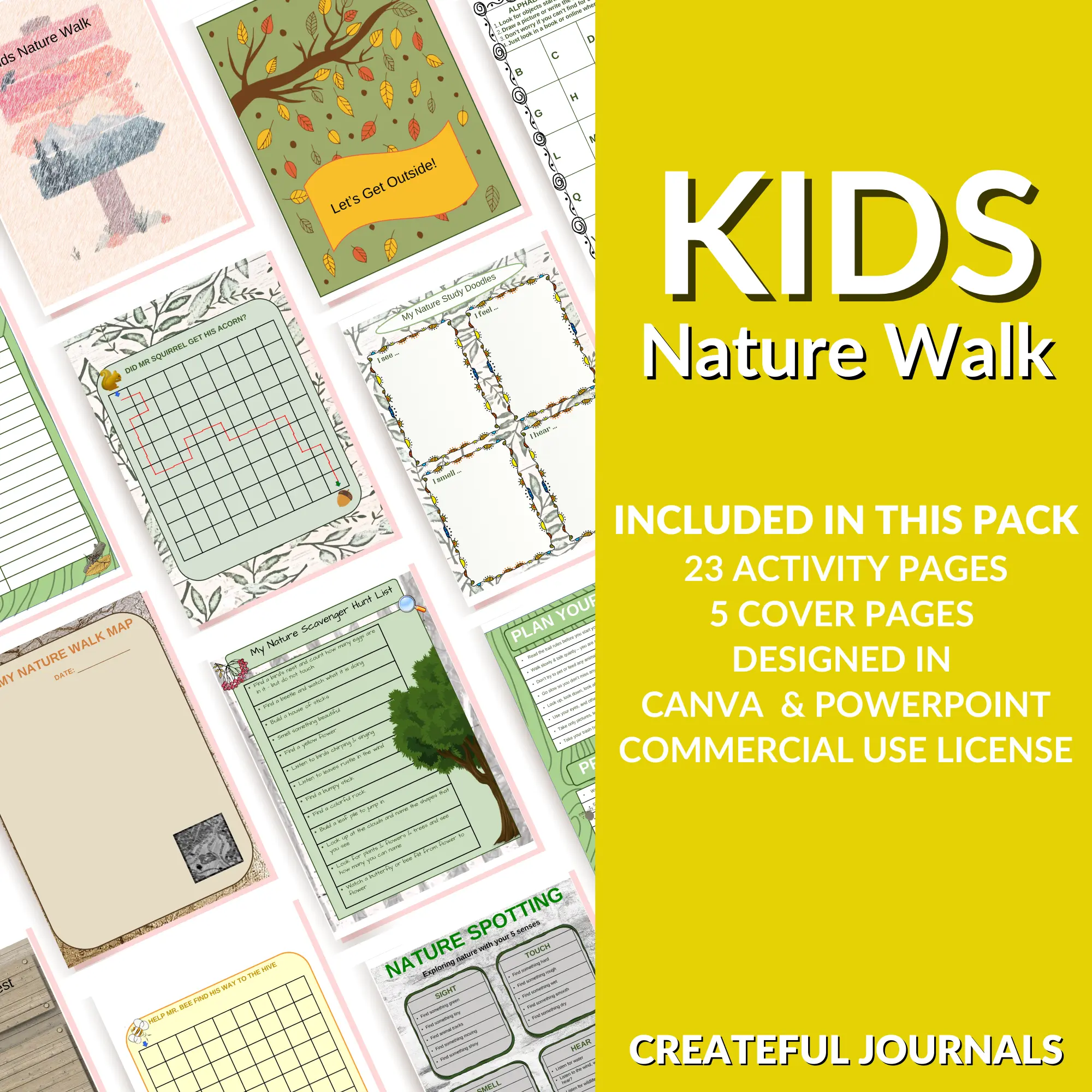 Kids Nature Walk Printables - Createful Journals Your Creative Inspiration